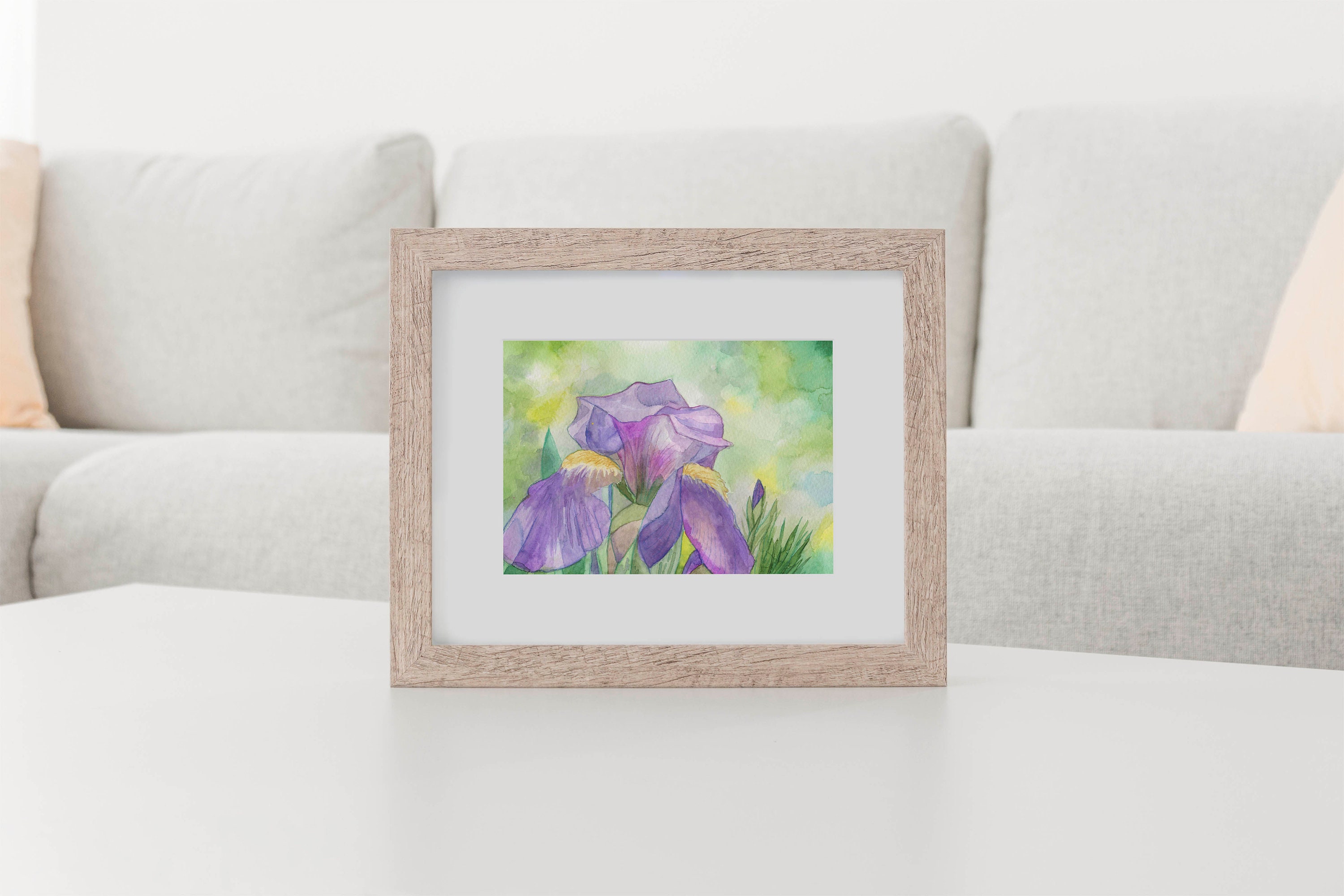 Purple Iris Watercolor Print From Original Watercolor 5 X 7 | Etsy