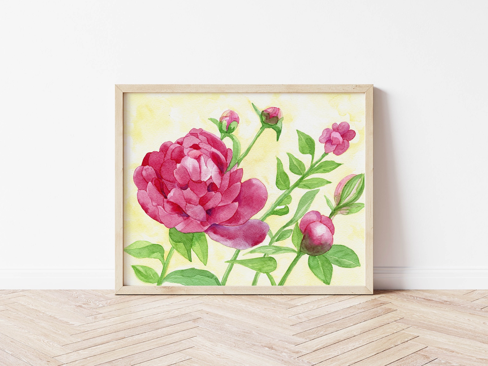 Pink Peony Print From Original Watercolor 5 X 7 8 X 10 10 X - Etsy