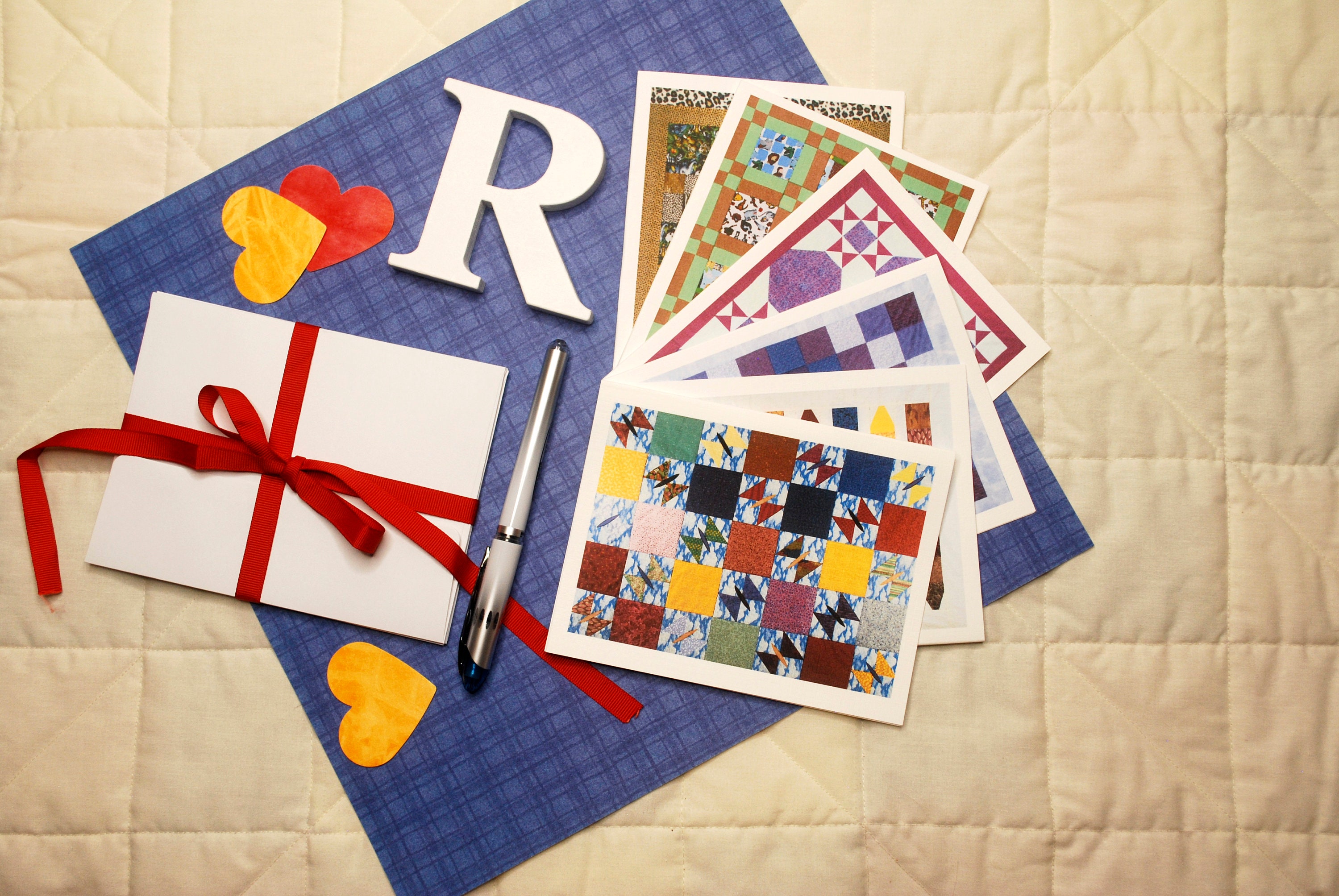 Kid's Quilt Note Card Collection Set of 6 Quilt Note | Etsy