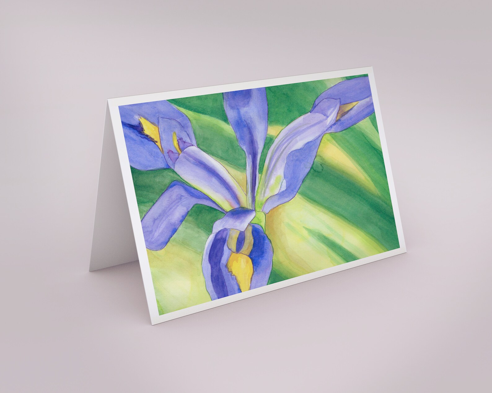 Iris Note Card Set of Eight from Four Original Watercolors | Etsy
