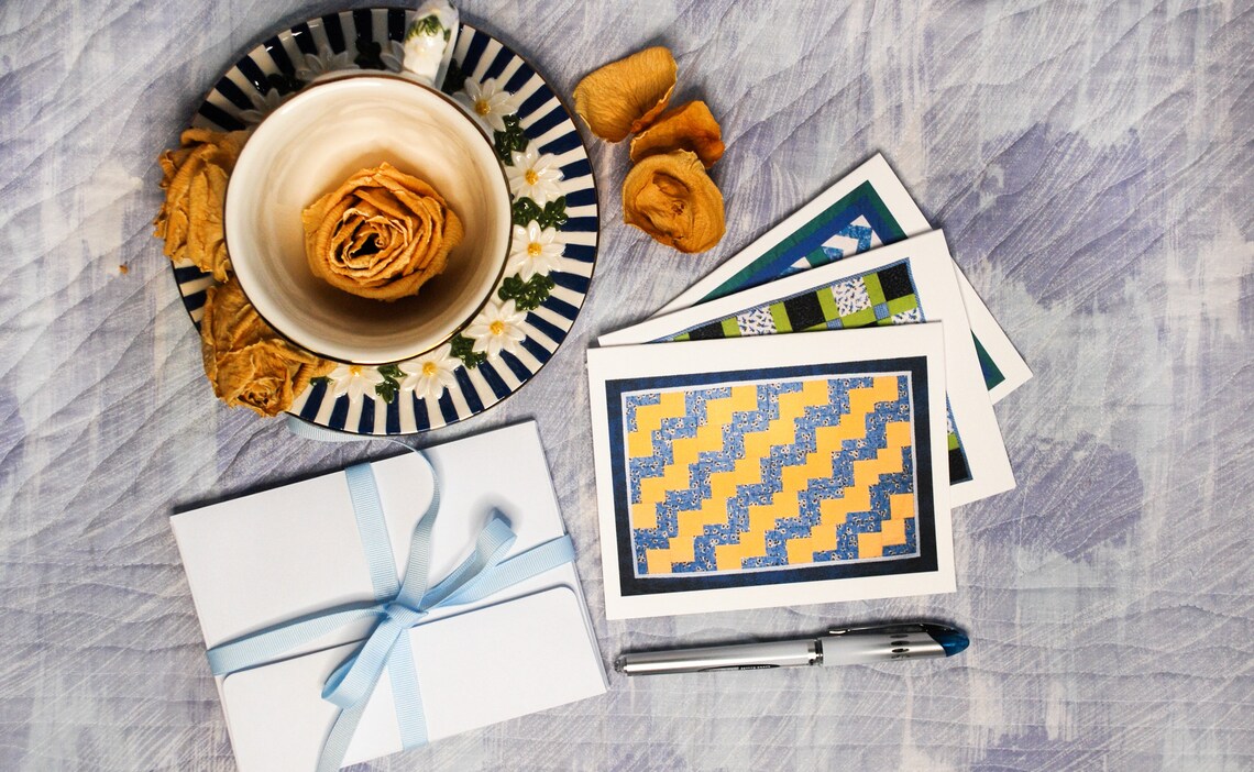 Classic Quilt Note Card Collection Set of 6 Quilt Note Cards - Etsy