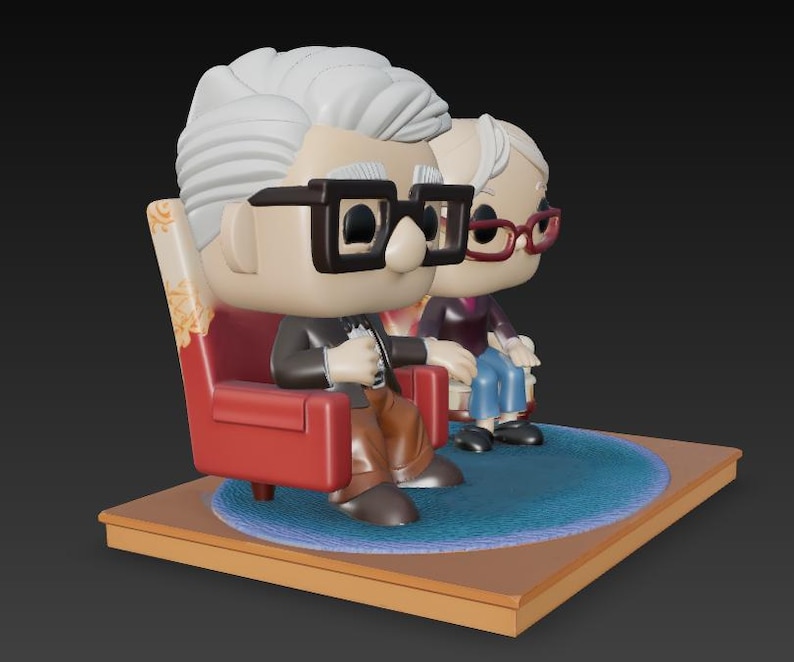 Funco Pop Style Character Collectible Figure Carl and Ellie Disney FOR ...