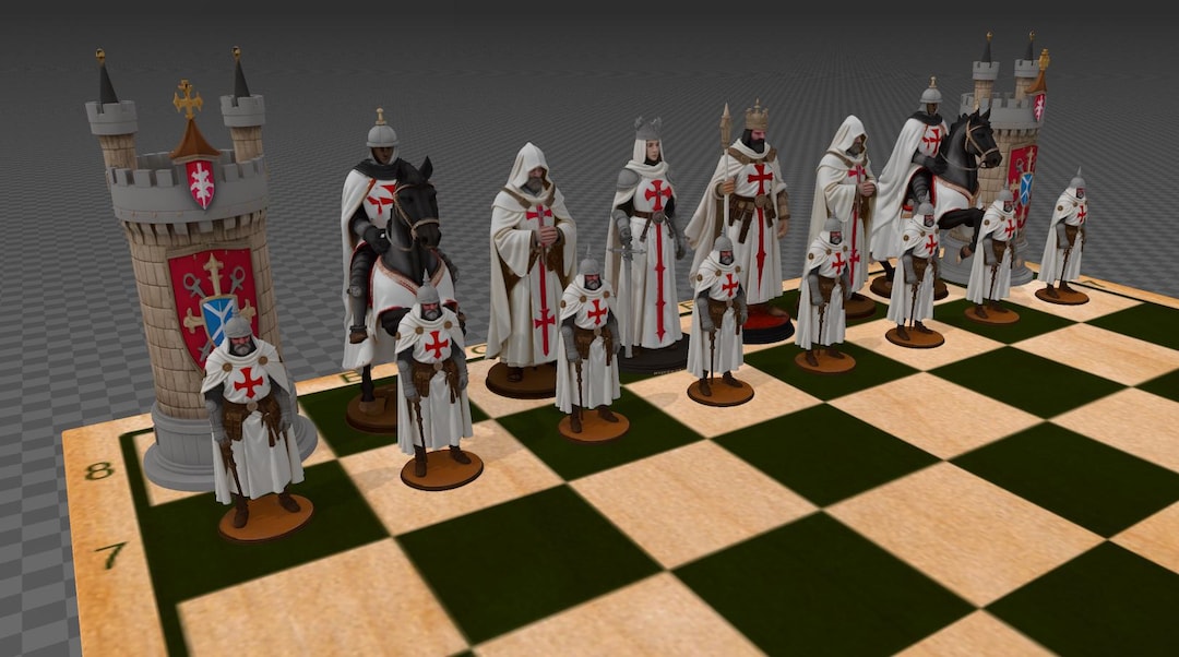 Templar Chess Set - PJH3D - Etsy