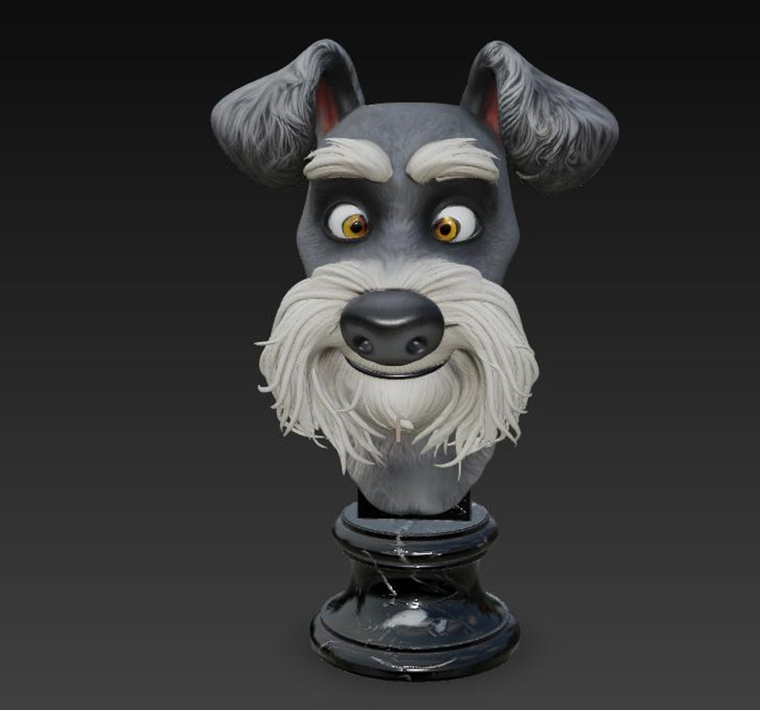Funny Cartoon Dog Bust for Decoration-pjh3d - Etsy