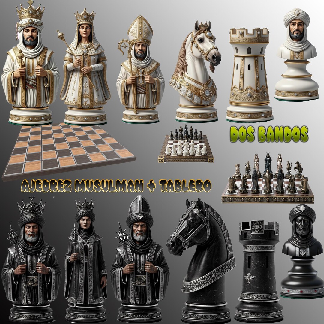 Super Luxury Muslim Chess Set With Collector's Board - PJH3D - Etsy
