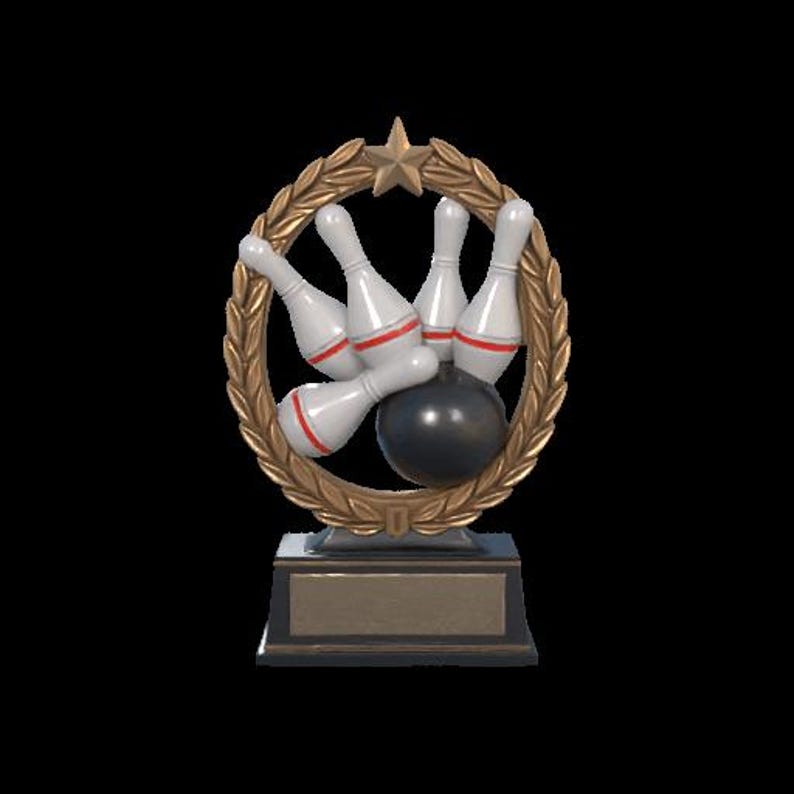 Bowling Trophy - 3D Model for Printing STL - PJH3D - Etsy