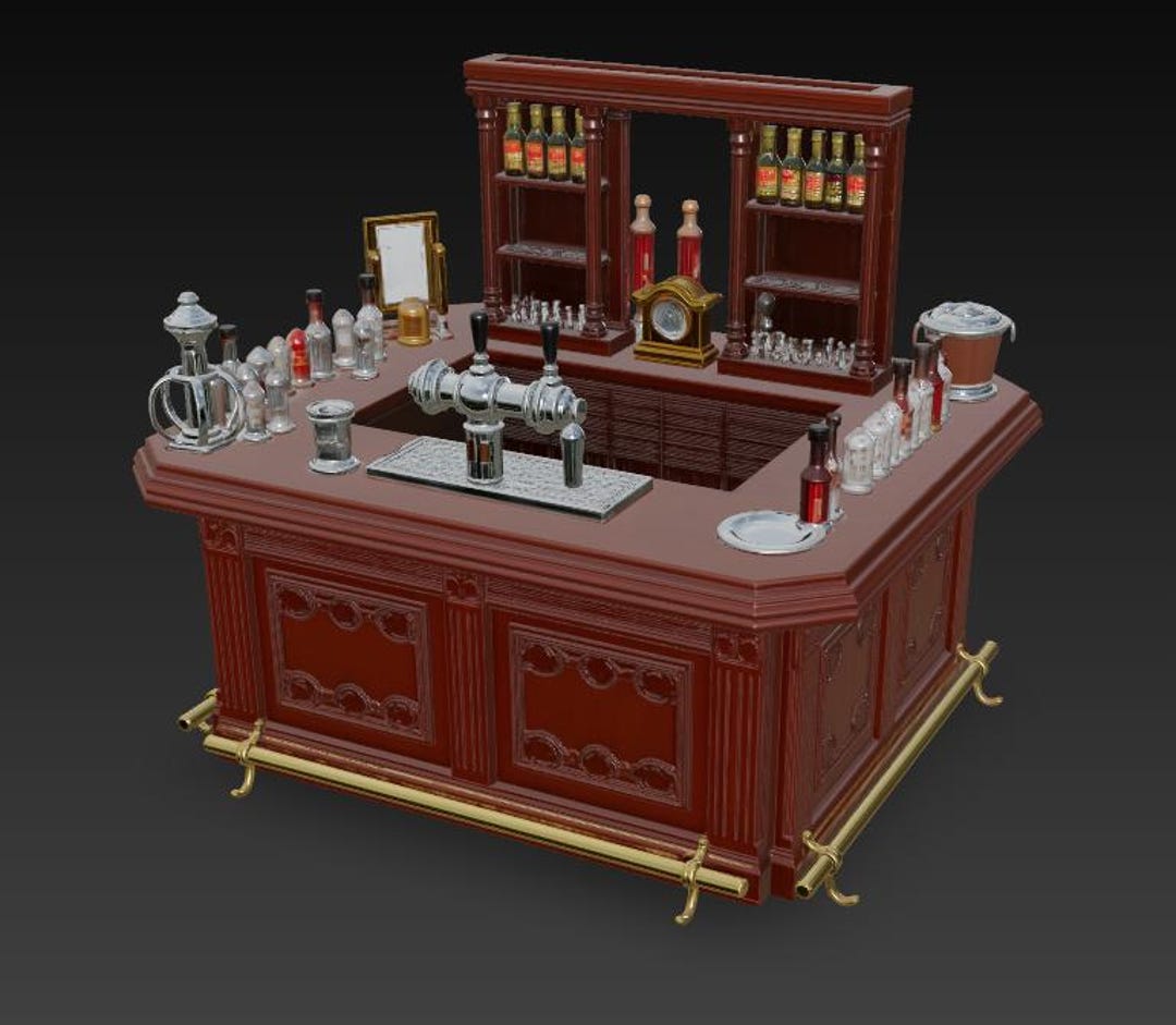 Miniature Bar Counter for Dollhouse (dollhouse Collection) - Etsy