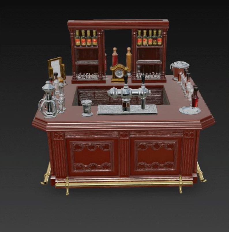 Miniature Bar Counter for Dollhouse (dollhouse Collection) - Etsy