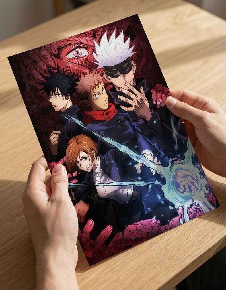 Jujutsu Kaisen Group Poster, Gojo Satoru Yuji Itadori Megumi Nobara ...