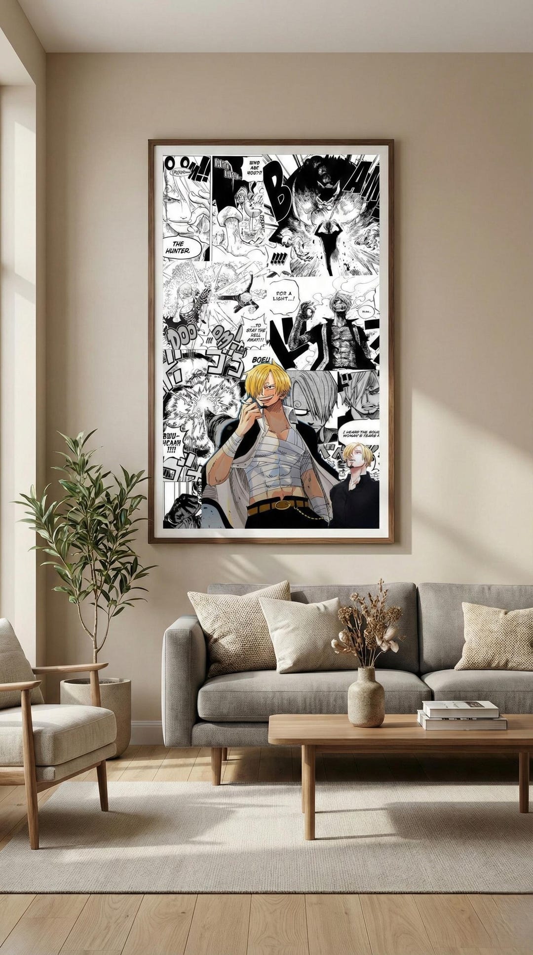 Manga Poster - 'sanji' Black Leg Cook - Curated Manga Panels - Digital ...