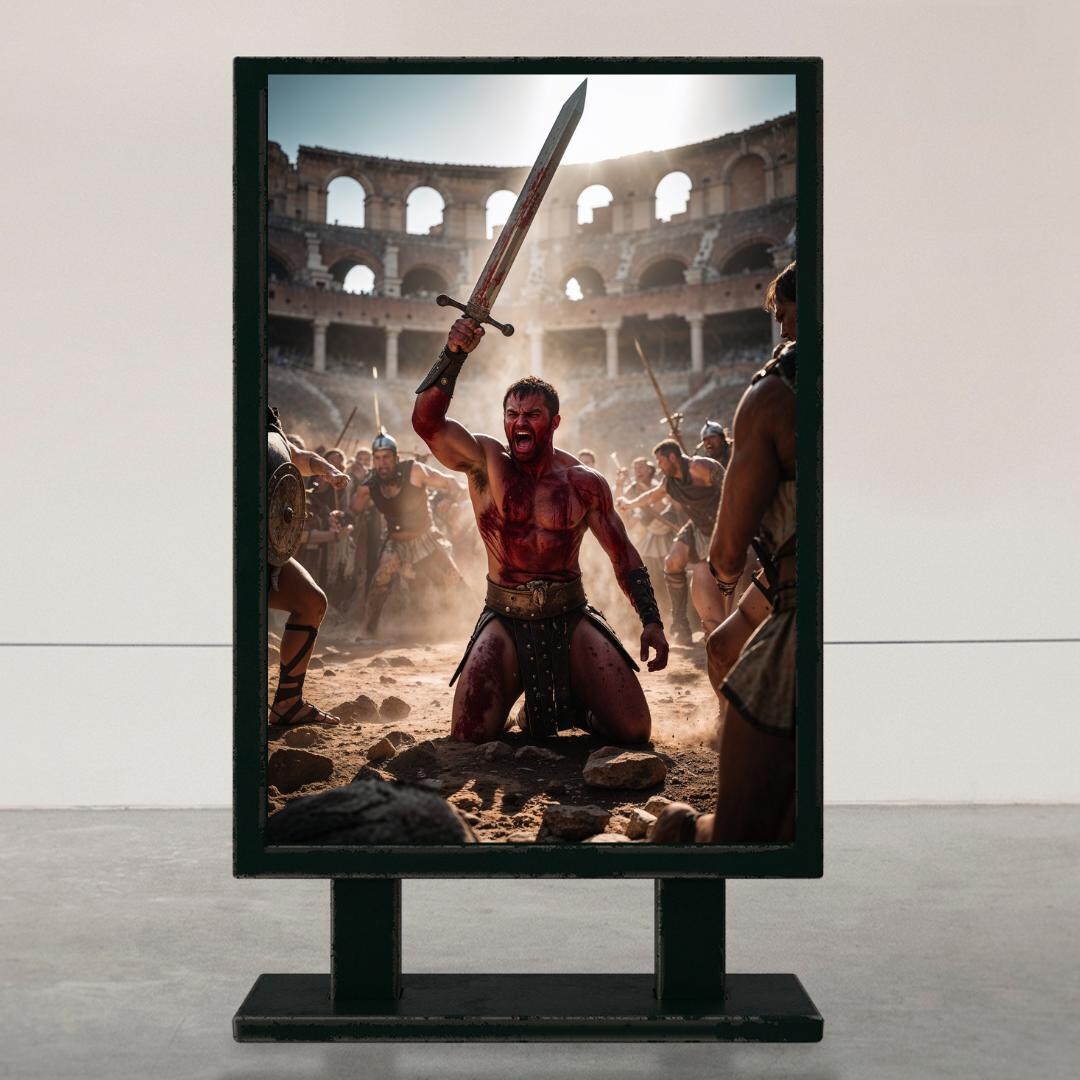 Glory in the Arena – Gladiator Victory Poster | Ancient Warrior Wall ...