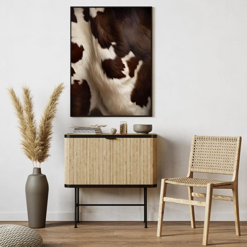 Cow Print , Animal Photography Poster, 90s Aesthetic Vintage Wall Art ...
