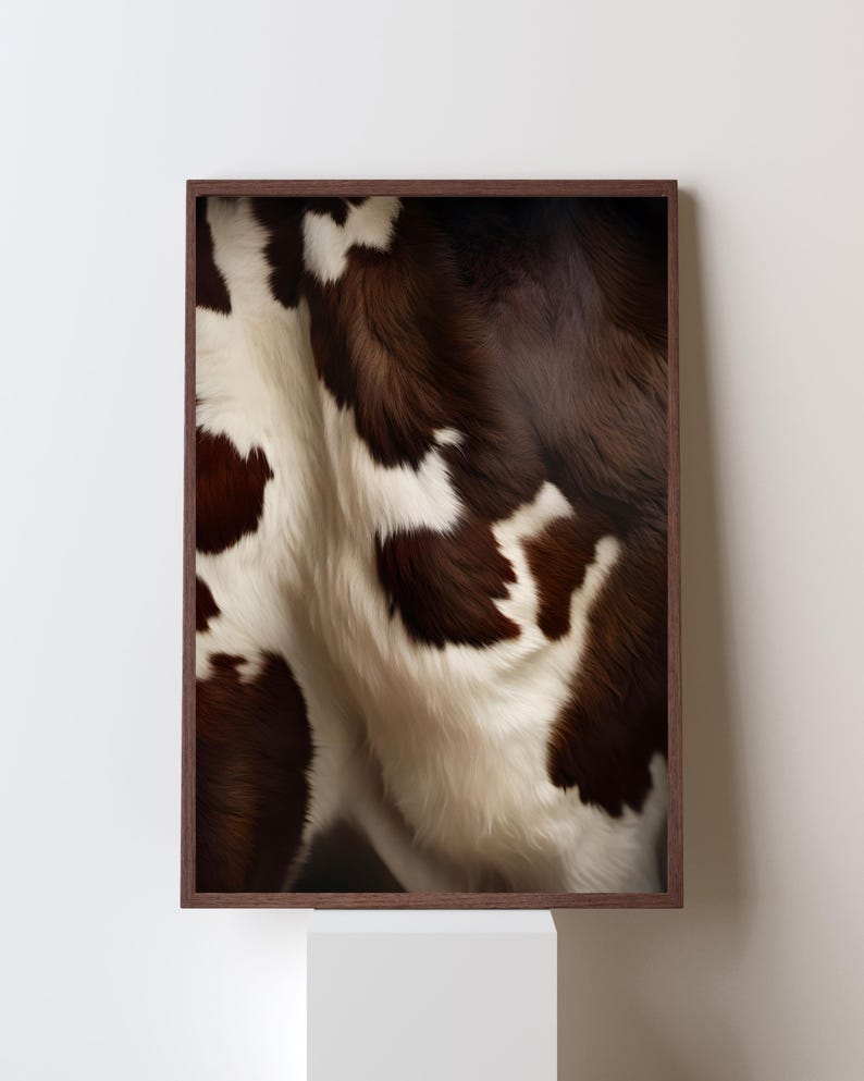 Cow Print , Animal Photography Poster, 90s Aesthetic Vintage Wall Art ...