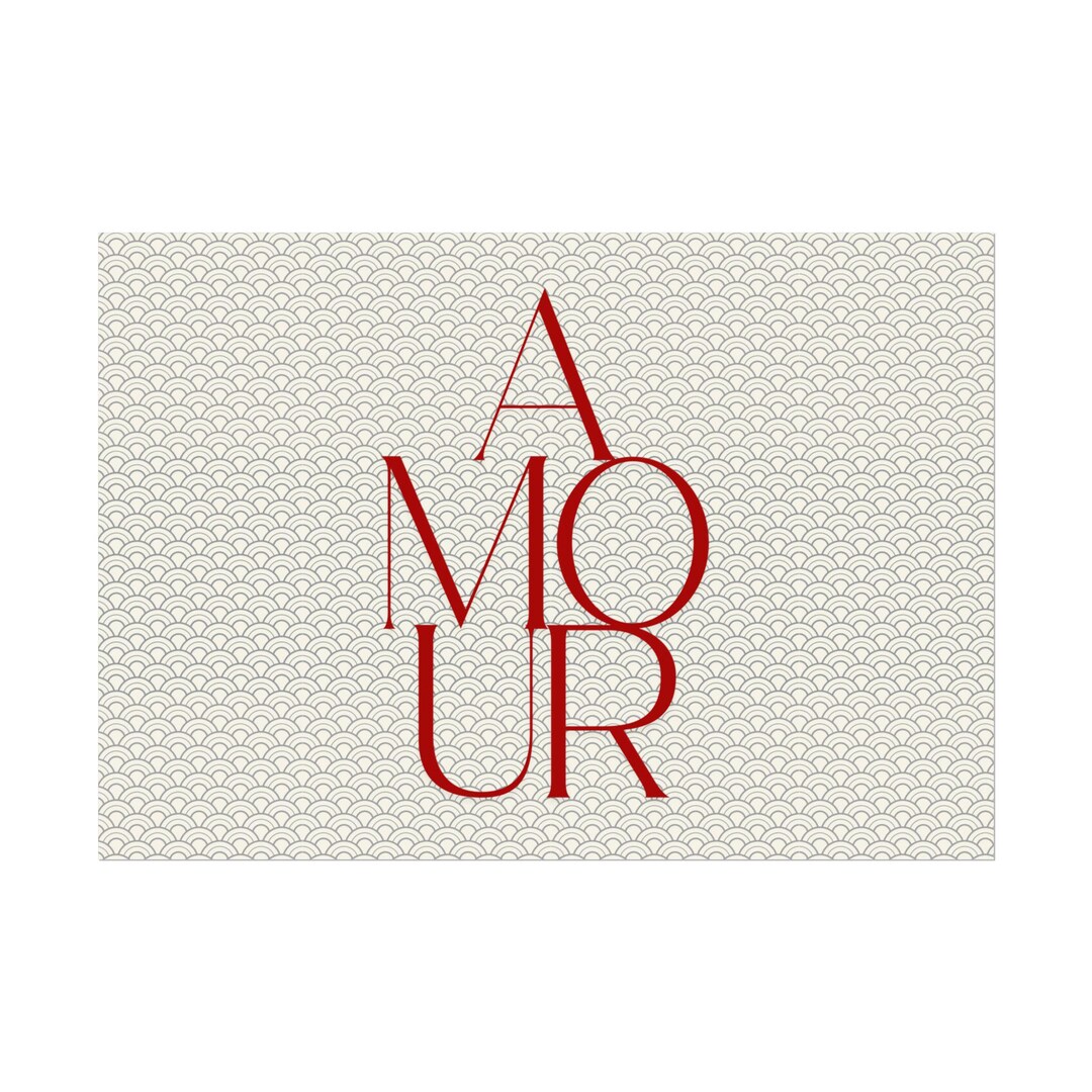Romantic French Typography Wall Art - Amour Wall Art - Aesthetic ...