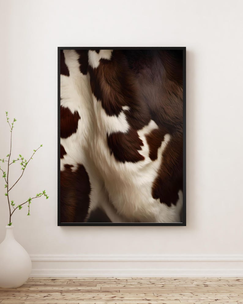 Cow Print , Animal Photography Poster, 90s Aesthetic Vintage Wall Art ...