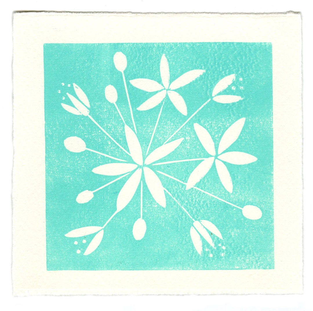 Star Jasmine Linoleum Block Print - Etsy