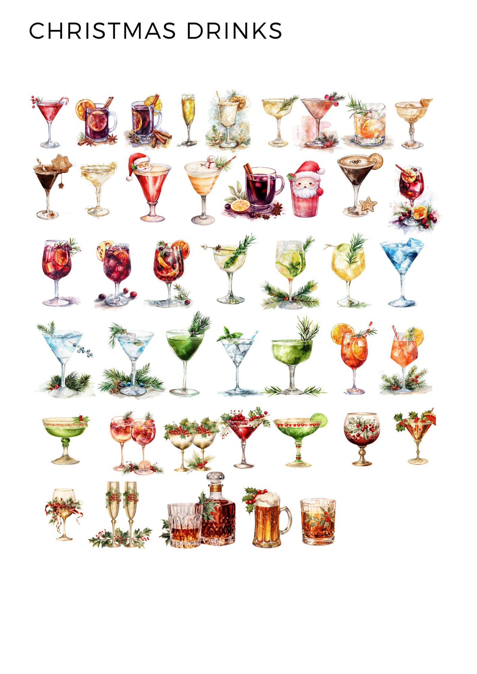 Christmas Cocktail Bar Menu Template & Hot Chocolate Sign (canva ...