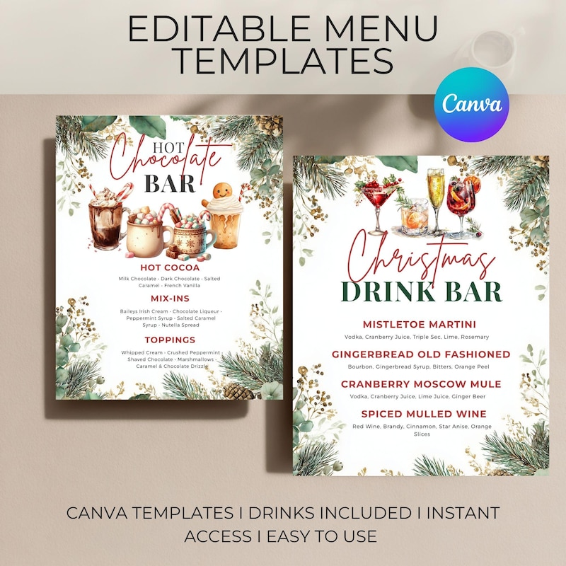 Christmas Bar Downloads - Etsy UK