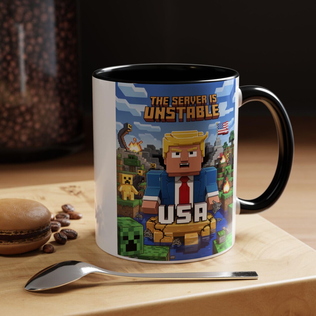 Anti Trump Fun Minecraft-themed Accent Coffee Mug, Gamer Gift, Unique ...