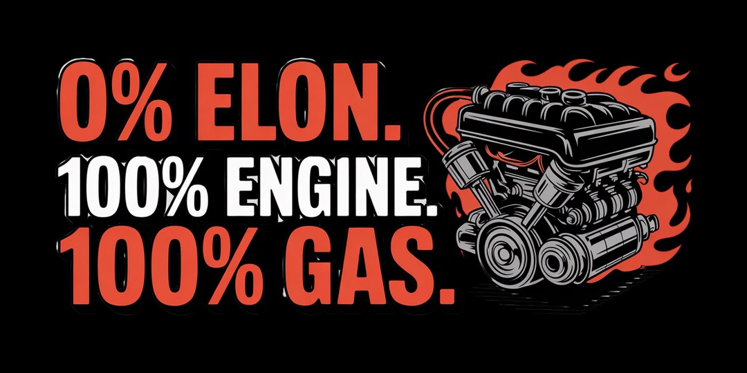 Funny Car Sticker, Gas Engine Decal, Anti Elon Sticker, Sarcastic ...