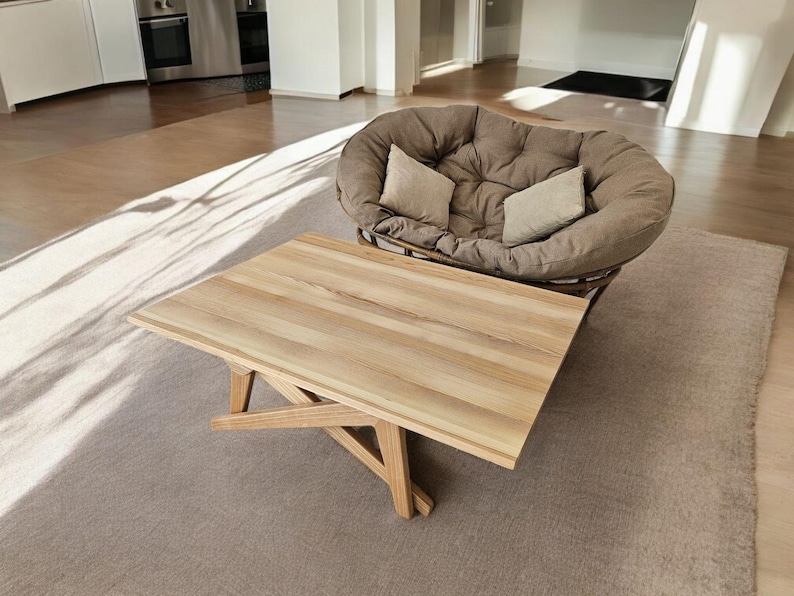 Compact 2-in-1 Transformer Dining Table - Solid Wood Dining and Coffee ...