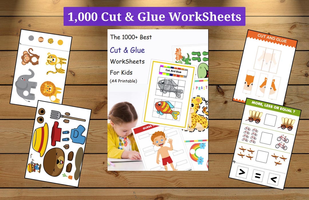 1000+ Cut and Glue Worksheets for Kids | Printable A4 Scissor Skills ...