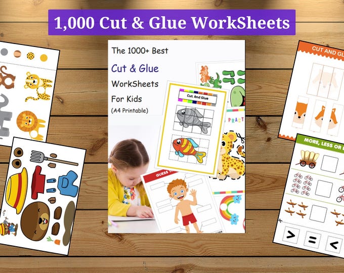 1000+ Cut and Glue Worksheets for Kids | Printable A4 Scissor Skills ...