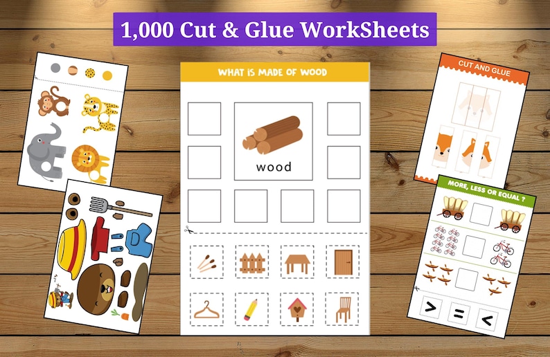 1000+ Cut and Glue Worksheets for Kids | Printable A4 Scissor Skills ...