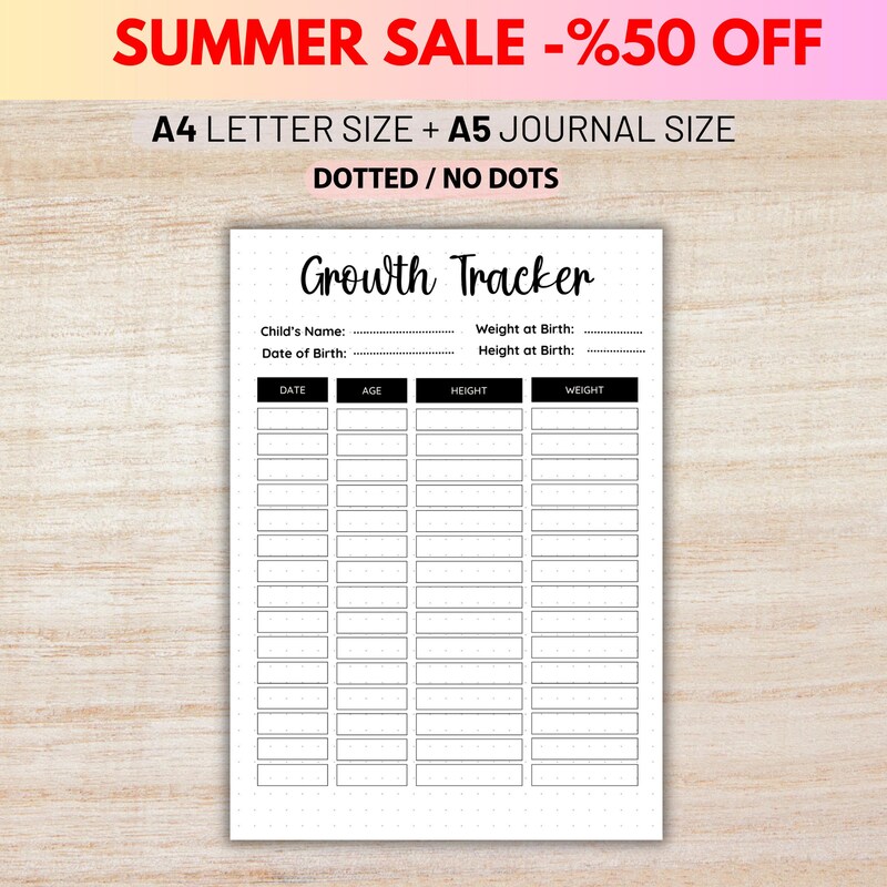 Child Growth Chart - Etsy