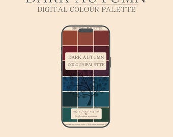 Deep Autumn - Digital Colour Palette -51 Pages - Etsy