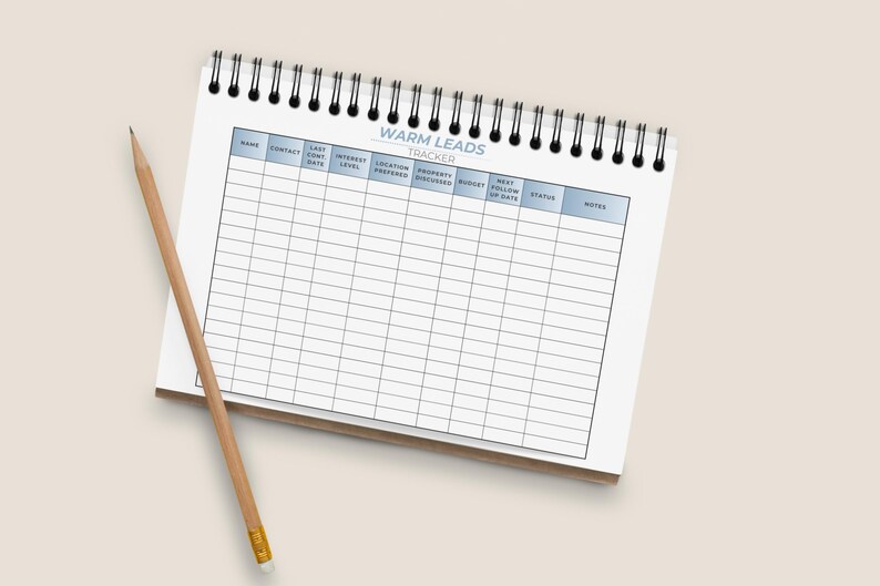 Warm Leads Tracker Printable & Editable Google Sheets | Client Follow ...