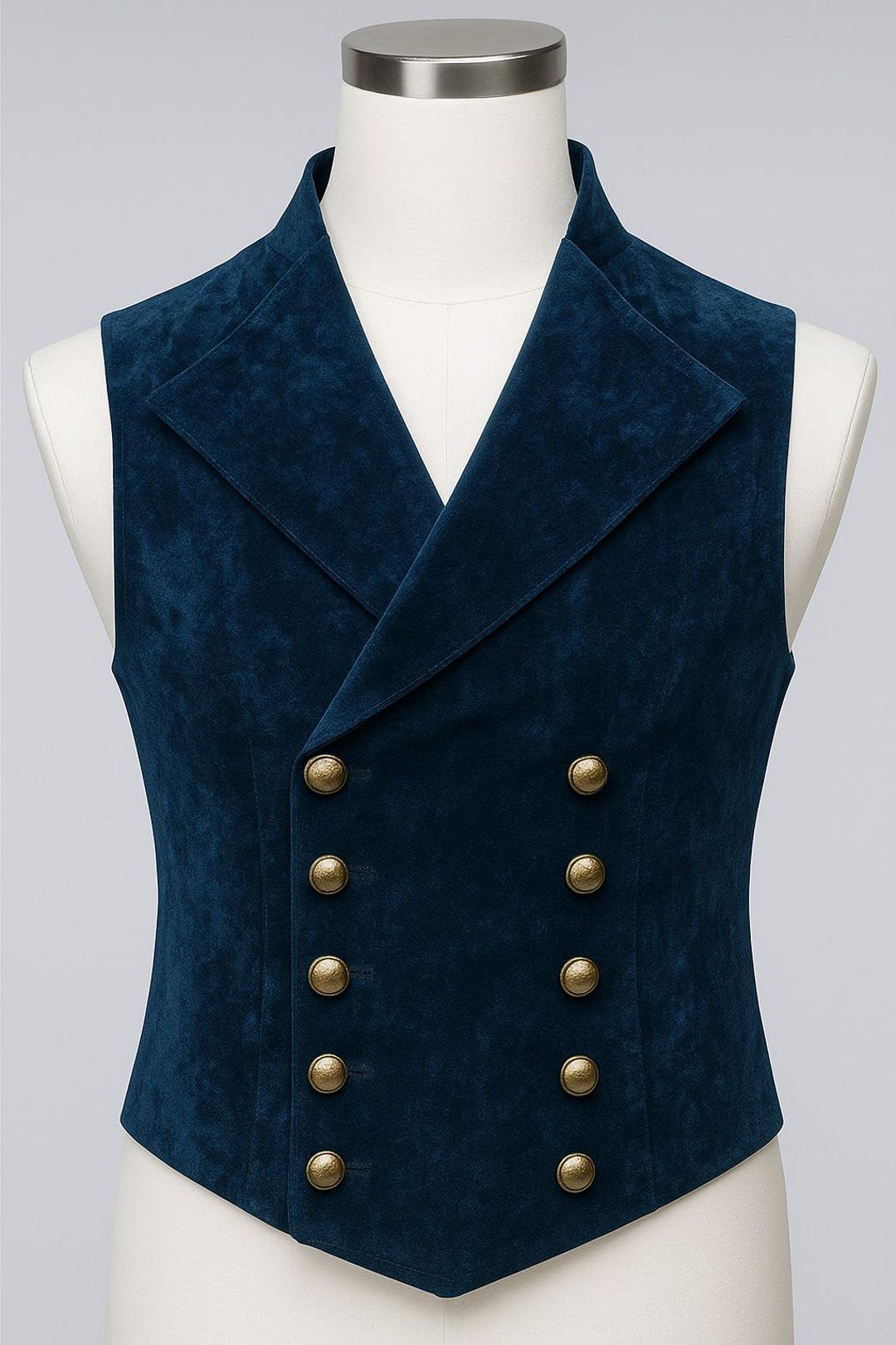 Blue Velvet Steampunk Waistcoat: Unisex Gothic Victorian Vest - Etsy