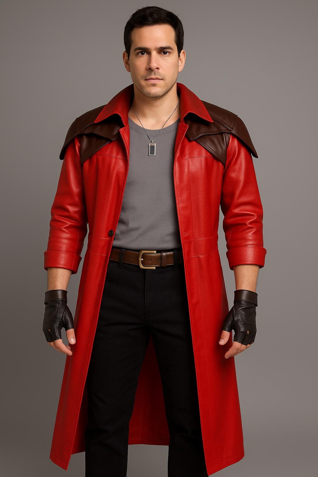 Dante Devil May Cry Red Leather Trench Coat: DMC Cosplay Costume - Etsy