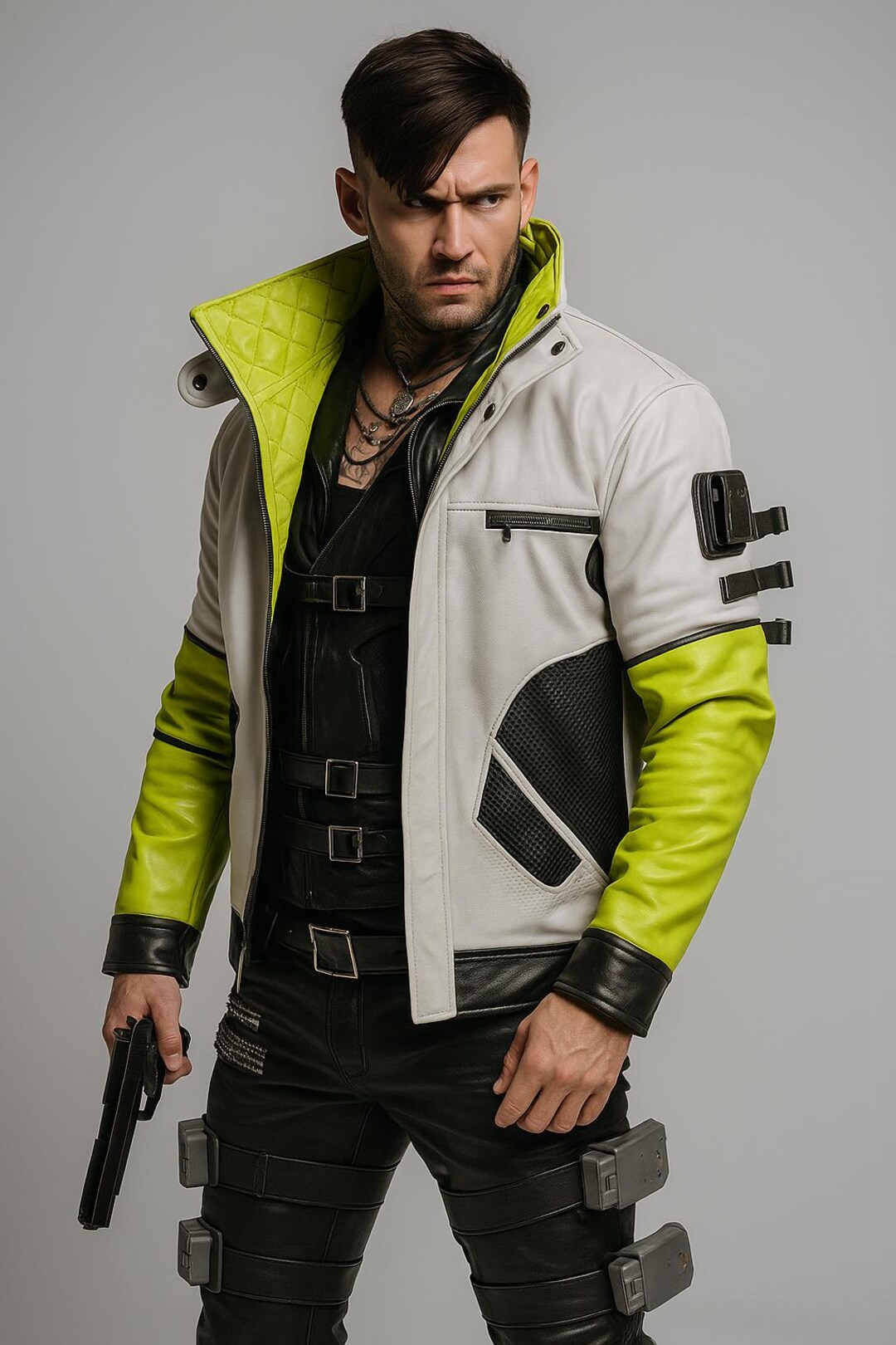 Apex Legends Crypto Jacket: Handmade Leather Gamer Cosplay Outerwear - Etsy