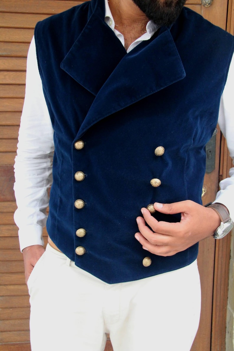 Blue Velvet Steampunk Waistcoat: Unisex Gothic Victorian Vest - Etsy