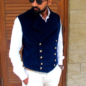 Blue Velvet Steampunk Waistcoat: Unisex Gothic Victorian Vest - Etsy
