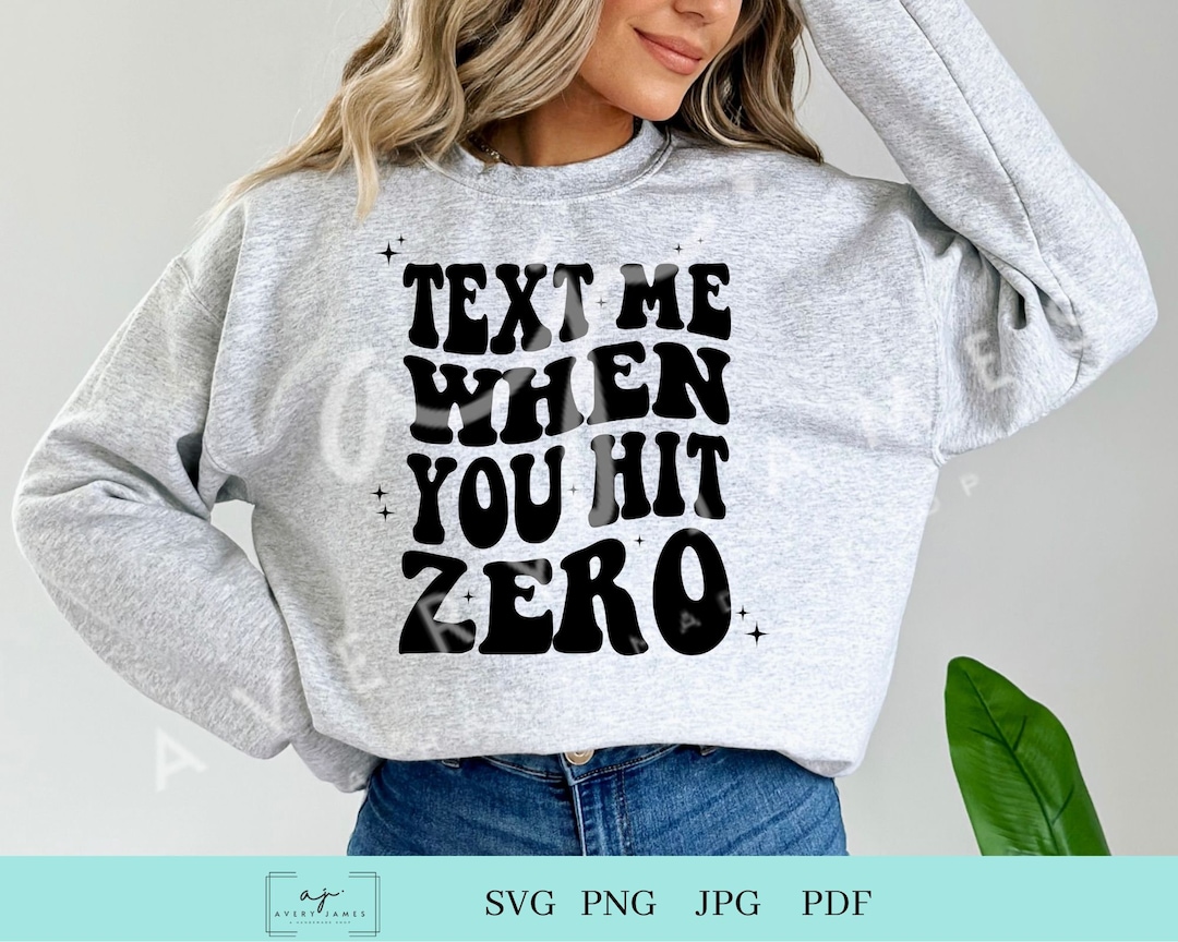 Text Me When You Hit Zero, Cheer Svg Png, Hit Zero Svg, Cheerleading ...