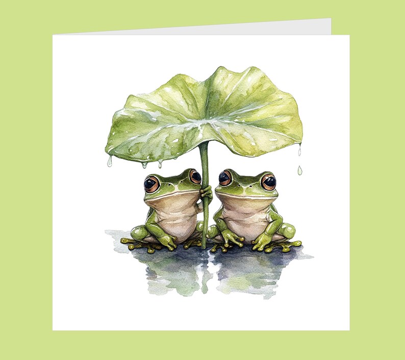 Printable Birthday Card Cute Frogs Birthday Card Happy Birthday ...