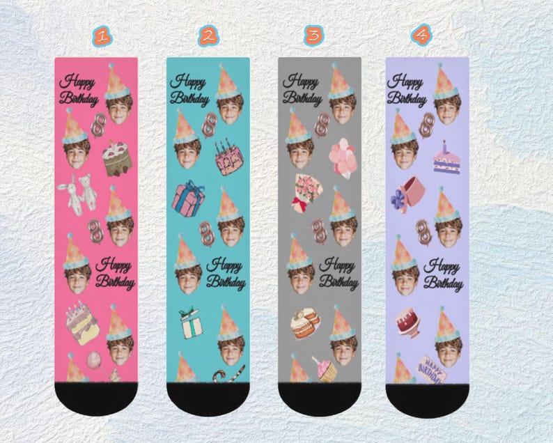Custom Birthday Socks, Happy Birthday Socks,gift for Birthday ...