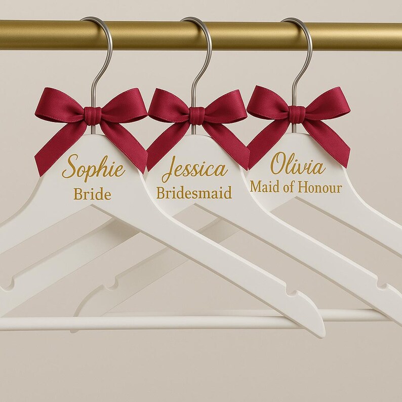 Personalized Wedding Hanger: Custom Bridal Party Gift - Tufty Studios ...