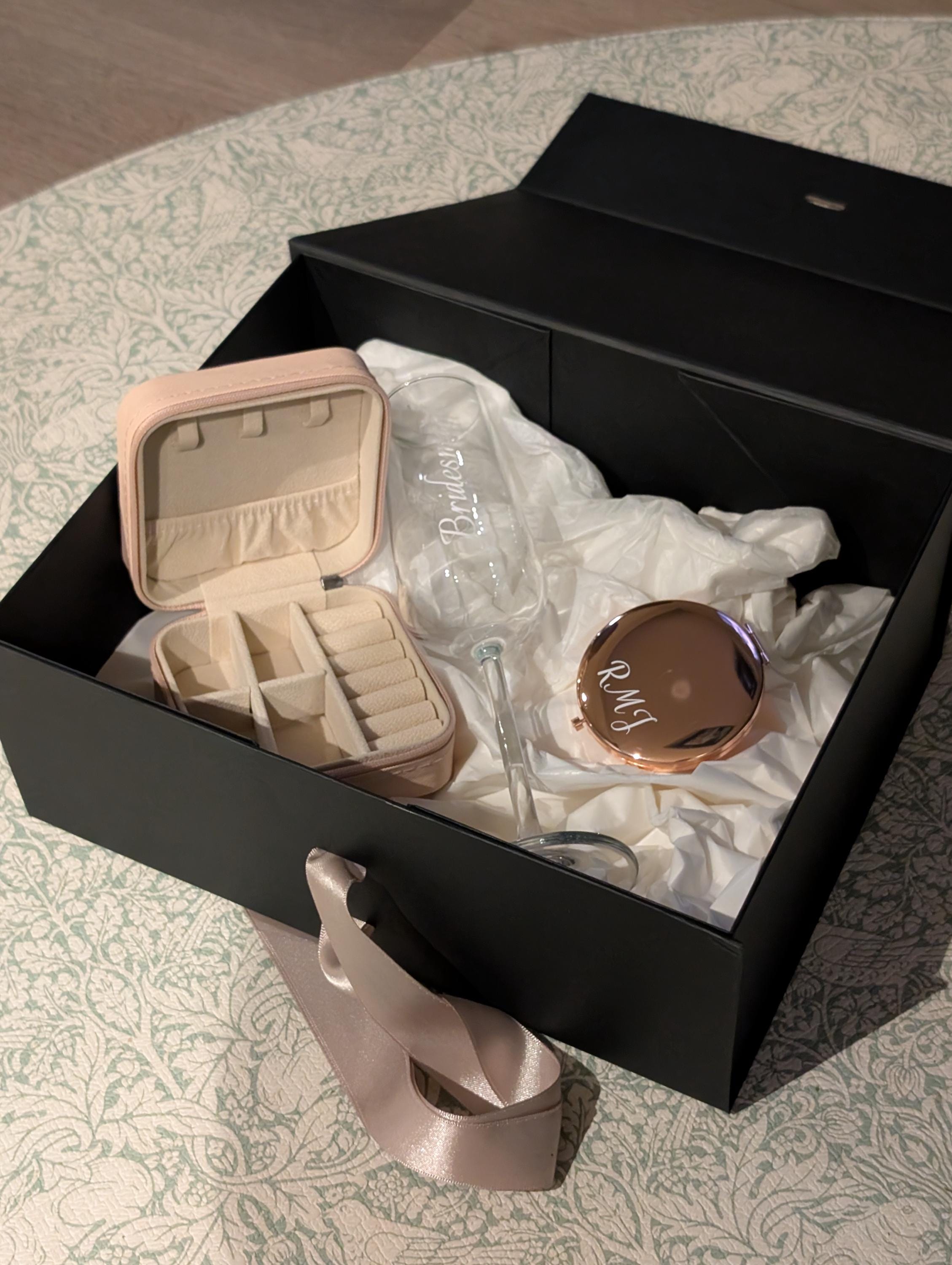 Bridesmaid Gift Box | Wedding Day Emergency Kit, Personalised Mirror ...