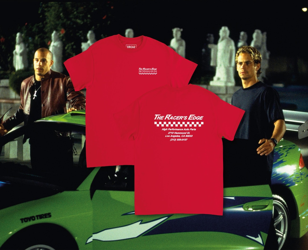 The Racer's Edge T-shirt | Fast & Furious Shirt | Brian Oconner Garage ...