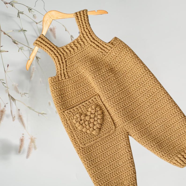 Crochet Baby Dungarees, Handmade Baby Romper, Crochet Baby Outfit, Baby ...