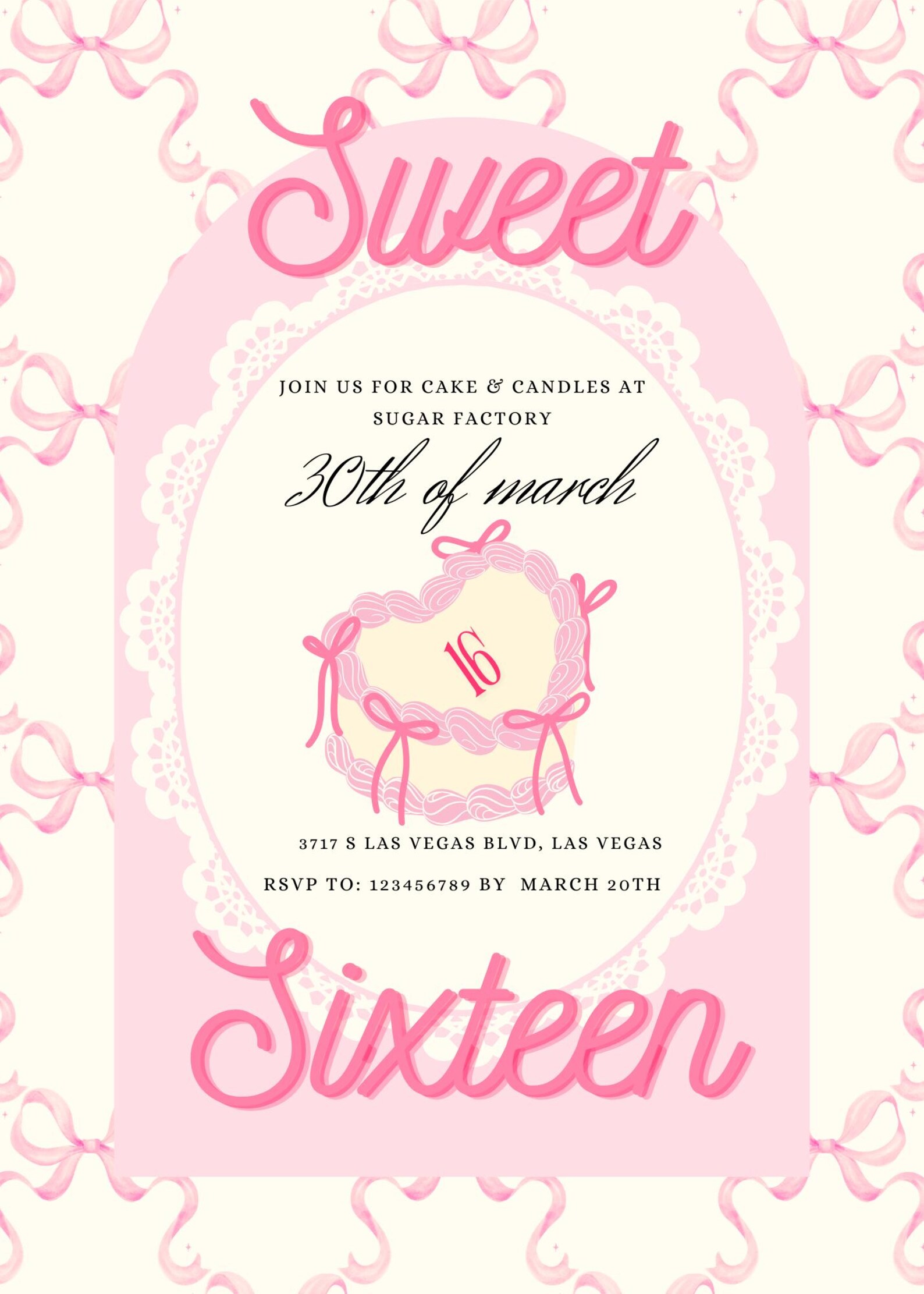 Coquette, Girly Birthday Invitation *digital Download* - Etsy