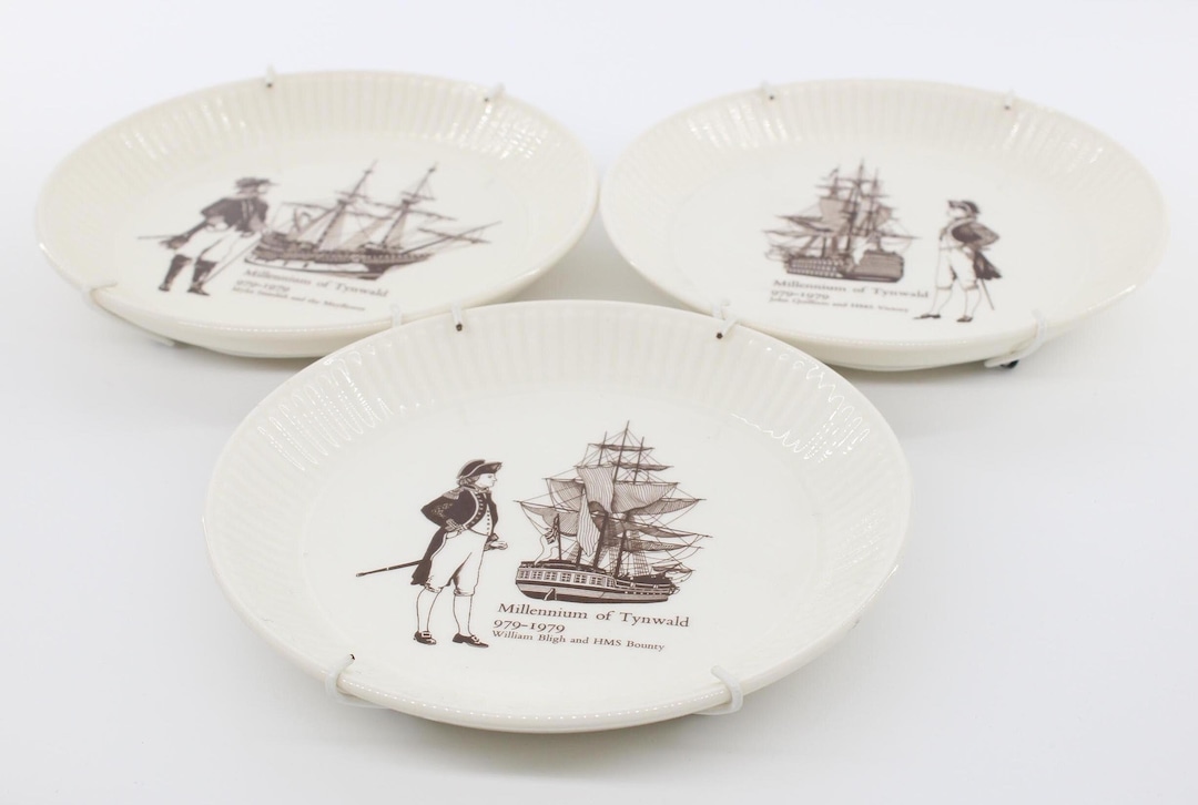 Vintage Wedgwood Ship Plates | Isle of Man Maritime Heritage, Set of 3 ...