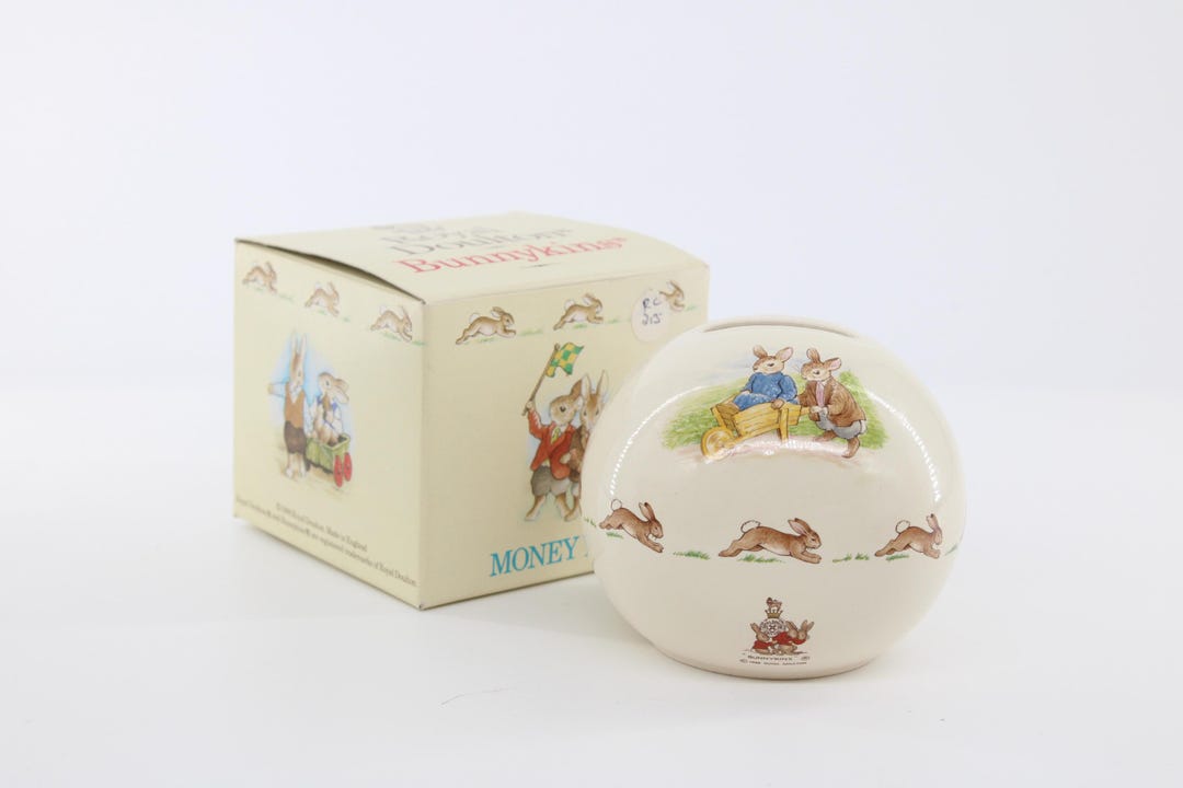 Vintage 1988 Royal Doulton Bunnykins Money Ball Bank "boule D'argent ...