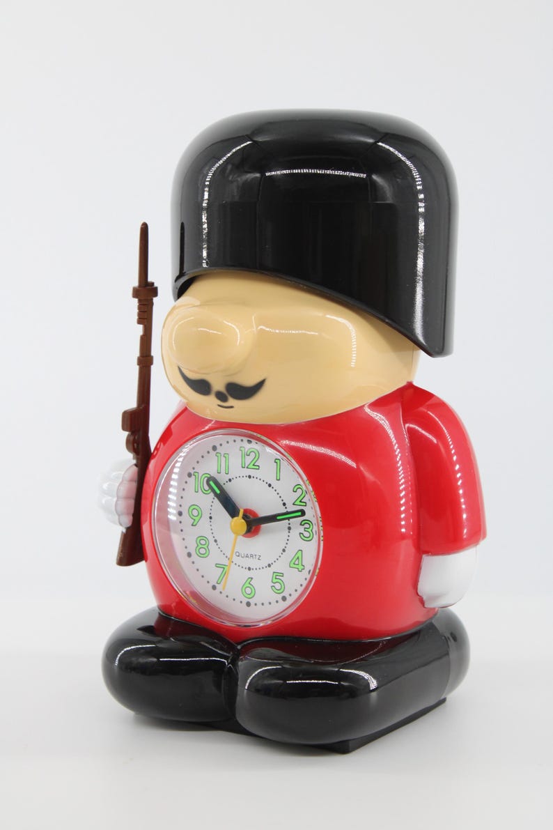 Vintage 80s London Royal Guard Alarm Clock | Talking, Trumpet Sound ...
