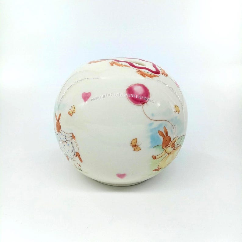 Vintage Royal Doulton Bunnykiss Sweethearts Piggy Bank 2004 | Vintage ...