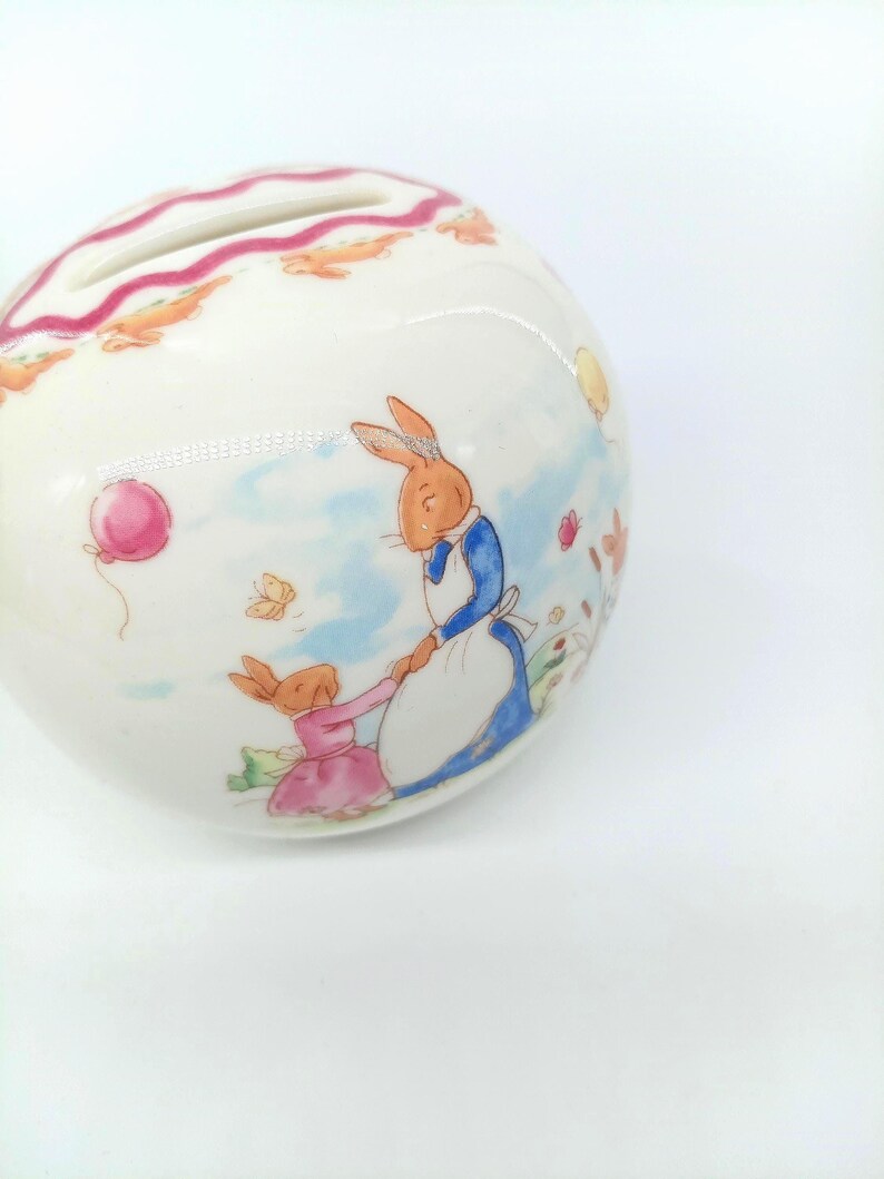 Vintage Royal Doulton Bunnykiss Sweethearts Piggy Bank 2004 | Vintage ...