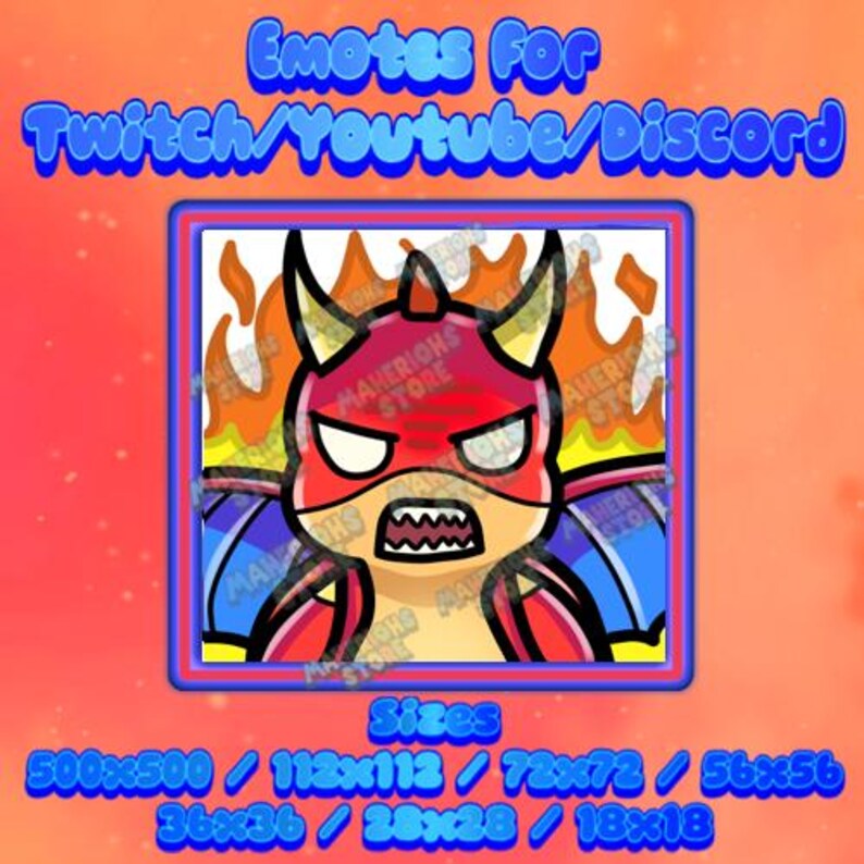 Chibi Dragon Angry Emote - Mad Cute Dragon Emote for Twitch, Discord ...